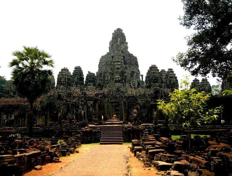 The Bayon, Angkor, Cambodia Stock Photo - Image of palms, thom: 19910516