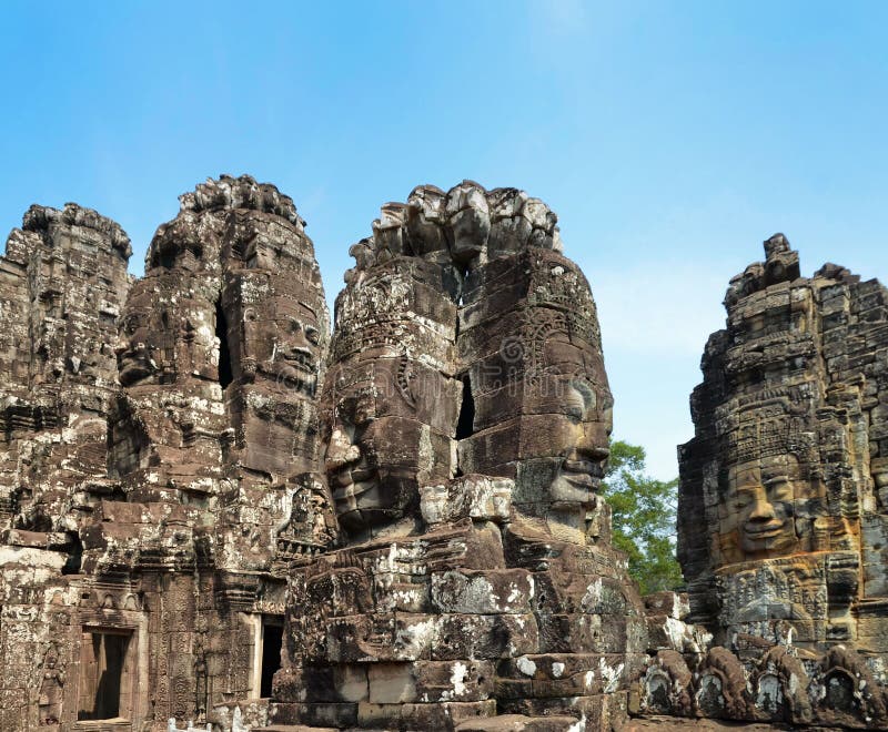 Bayon Angkor Wat Cambodia stock photo. Image of famous - 53678296