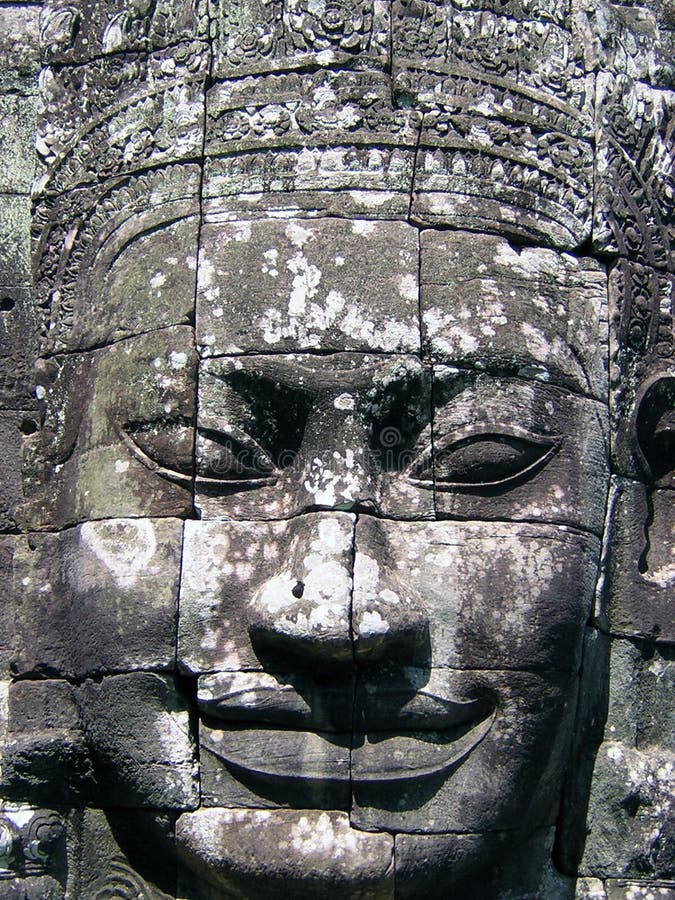 Bayon face Angkor Wat stock image. Image of face, buddhist - 80588153