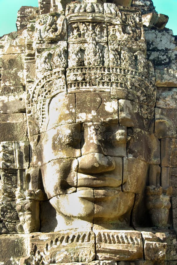 Bayon Face stock photo. Image of ruins, closeup, landmark - 2458250