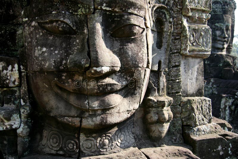 Bayon face - Cambodia stock image. Image of southeast - 12314721