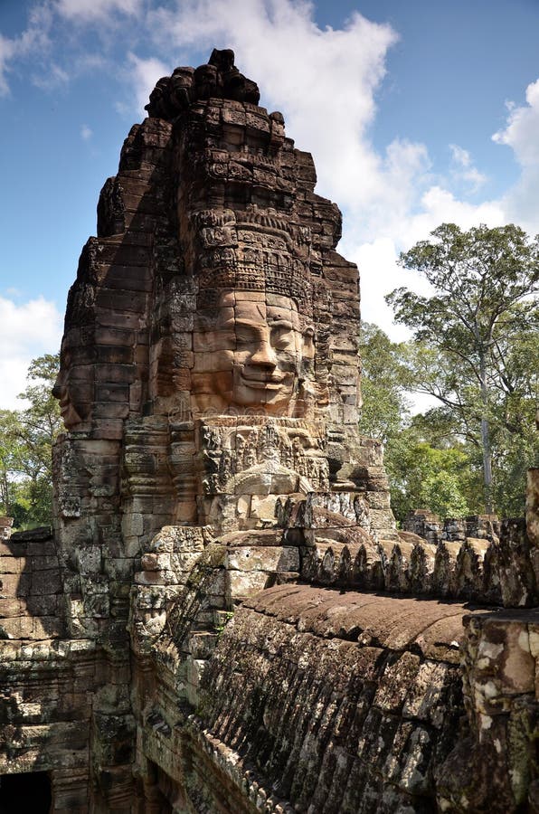 Bayon Temple at Angkor Wat, Cambodia Stock Photo - Image of religion ...