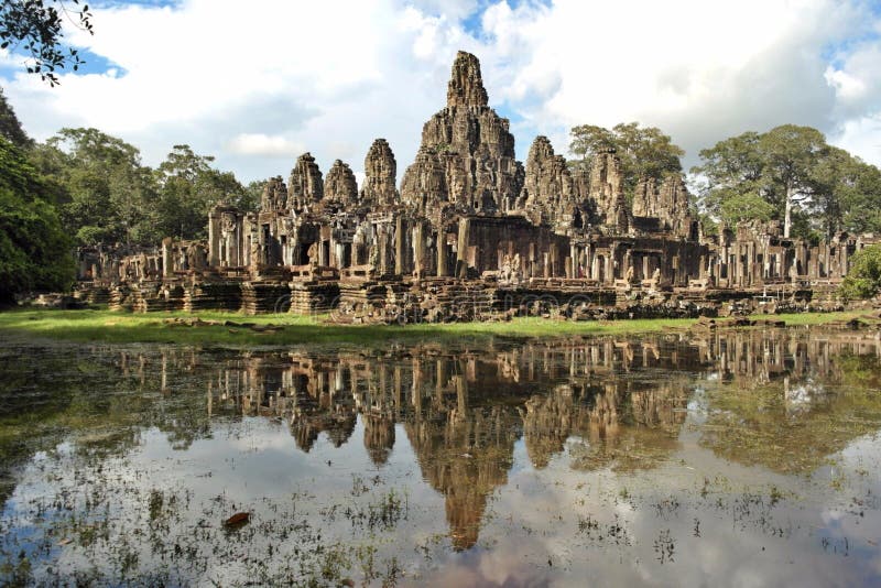 The Bayon Temple in Siem Reap, Cambodia Stock Image - Image of khmer ...