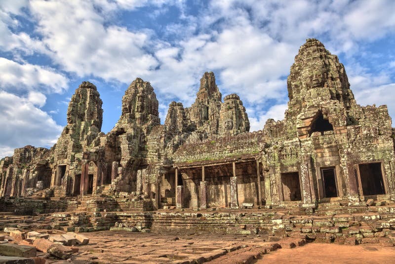 Bayon Temple - Angkor Wat - Siem Reap - Cambodia Stock Image - Image of ...