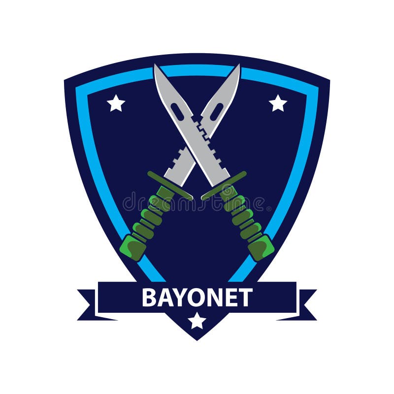 Bayonet logo template stock vector. Illustration of knife - 107479569