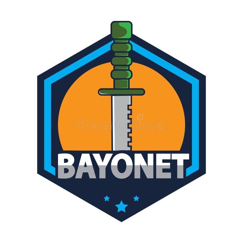 Bayonet logo template stock vector. Illustration of emblem - 106636504