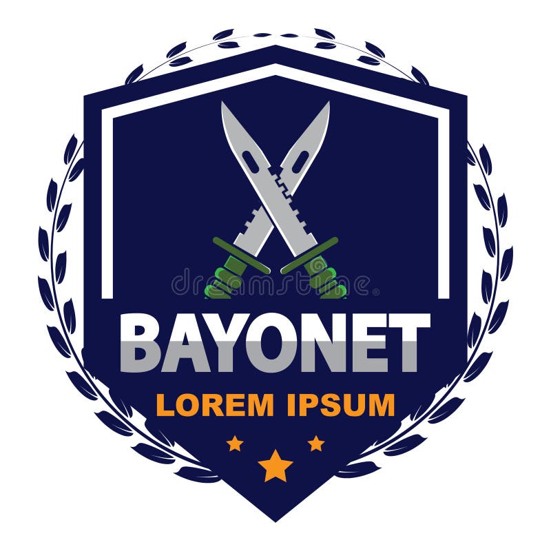 Bayonet logo template stock vector. Illustration of emblem - 106636652