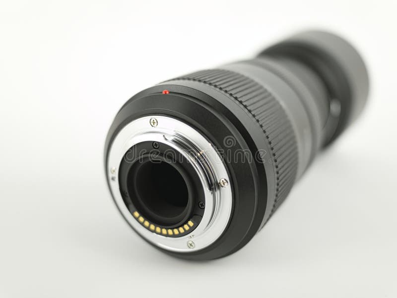The Bayonet Mount from a Black Lens Stock Photo - Image of zoom, angle ...