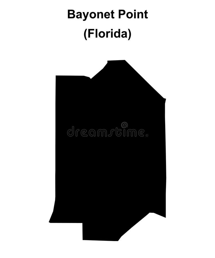 Bayonet Point outline map stock vector. Illustration of isolated ...