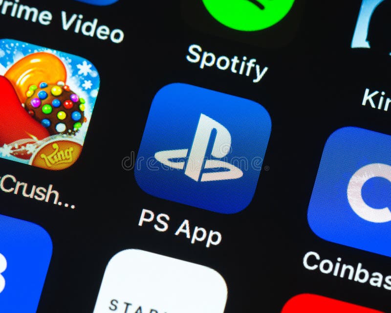 PlayStation App Icon on Apple IPhone Screen Editorial Stock Photo ...