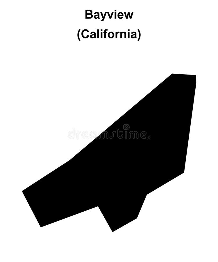 Bayview outline map stock vector. Illustration of infographics - 386055359