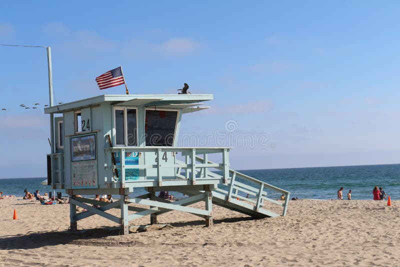 Baywatch Bei Santa Monica Beach Redaktionelles Stockfotografie - Bild ...