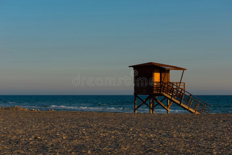 Baywatch Tower on the Beach Stock Image - Image of beautiful, nature ...
