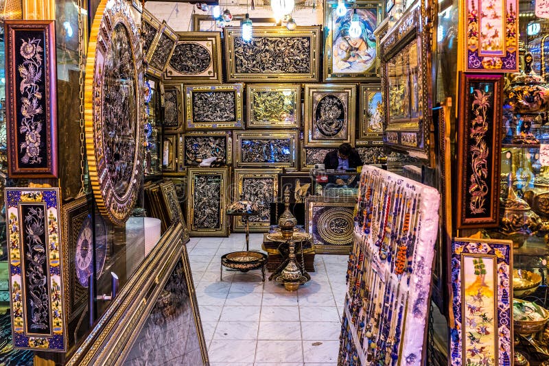Bazaar in Isfahan editorial stock photo. Image of frames - 165732133