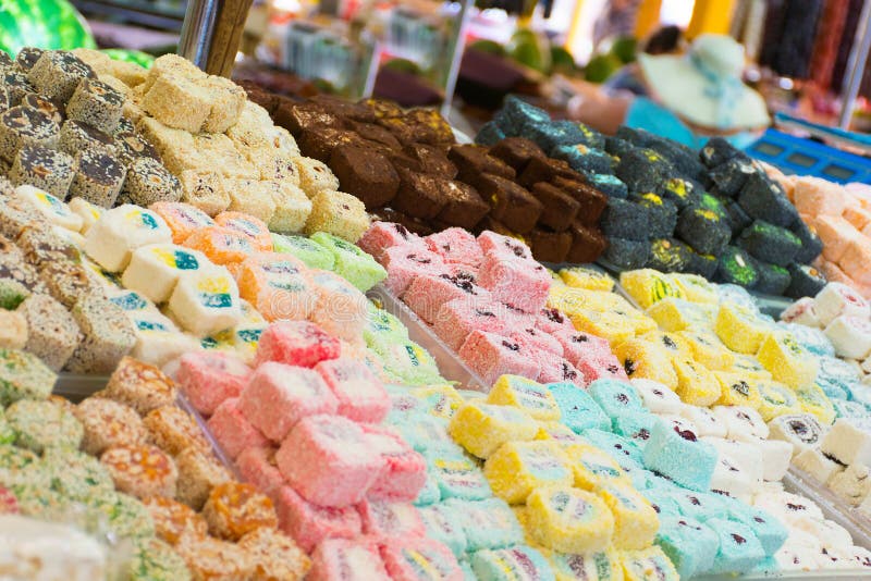 Bazaar with Oriental Sweets, Candy Stock Image - Image of delight ...