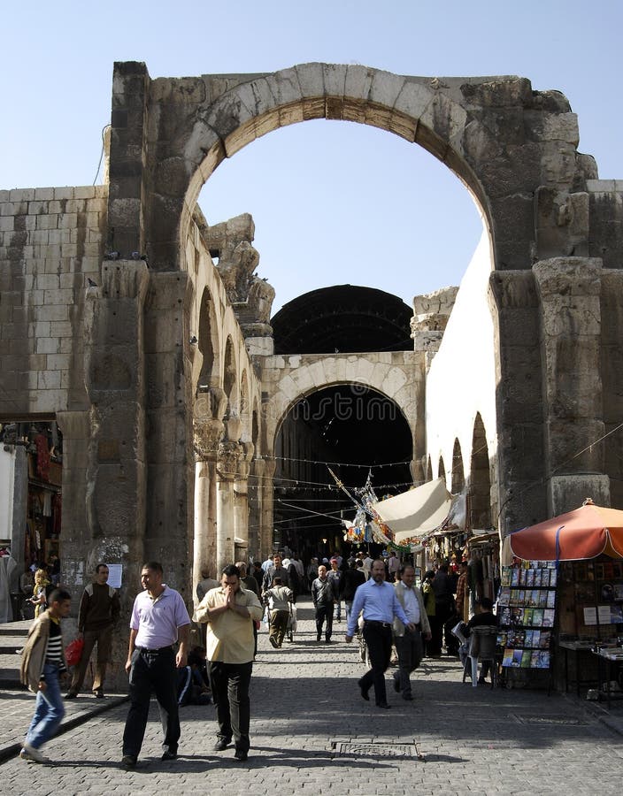 Bazar De Hamidiye Em Damasco Foto de Stock Editorial - Imagem de lojas ...
