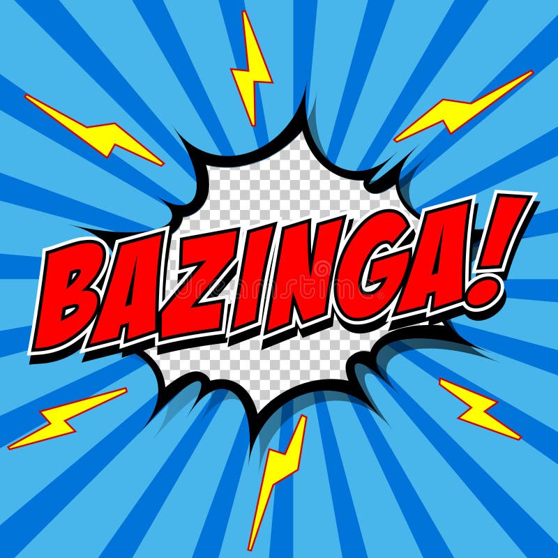 Bazinga stock vector. Illustration of crackle, hero, icon - 36744669