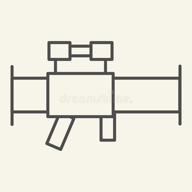 Bazooka Outline Vector Icon. Thin Line Black Bazooka Icon, Flat Vector ...