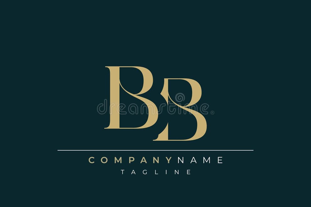 BB Abstract logo design stock vector. Illustration of clean - 361637354