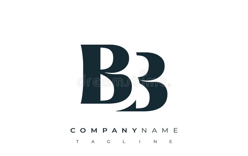 BB Creative Abstract Typography Logo Design Stock Vector - Illustration ...