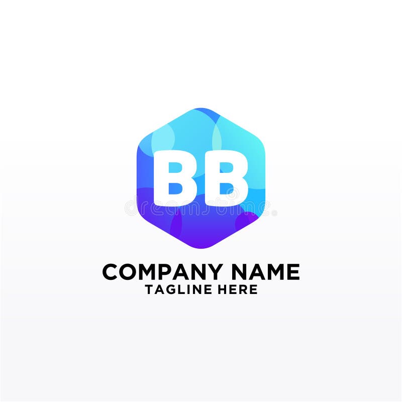 BB Initial Logo with Colorful Circle Template Vector Stock Vector ...