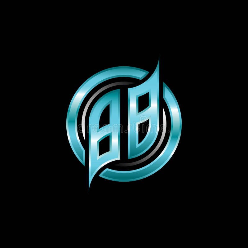 BB Initial Monogram Logo Circle Rounded Stock Vector - Illustration of ...