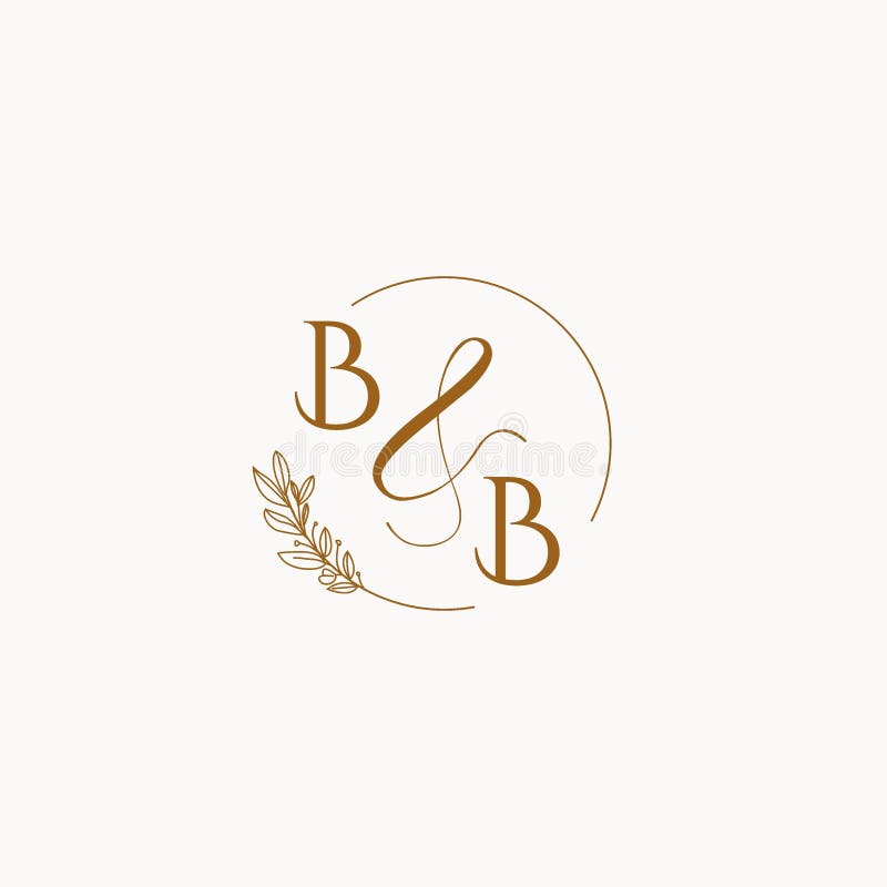BB Initial Wedding Monogram Logo Stock Illustration - Illustration of ...