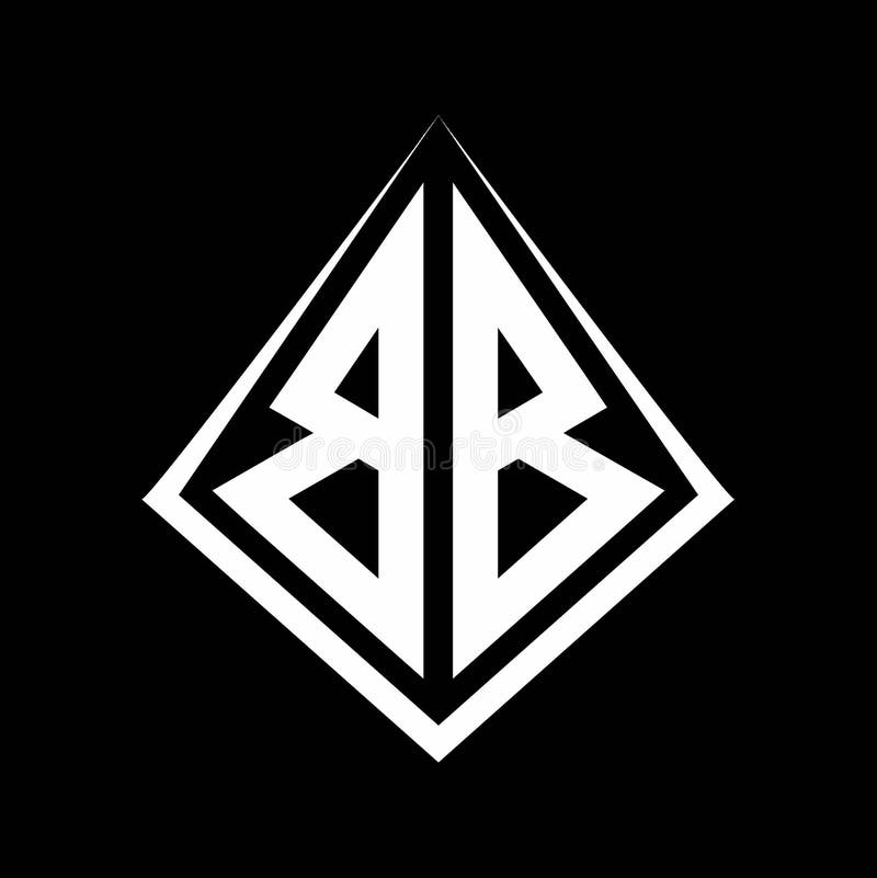 BB Logo Letters Monogram with Prisma Shape Design Template Stock Vector ...