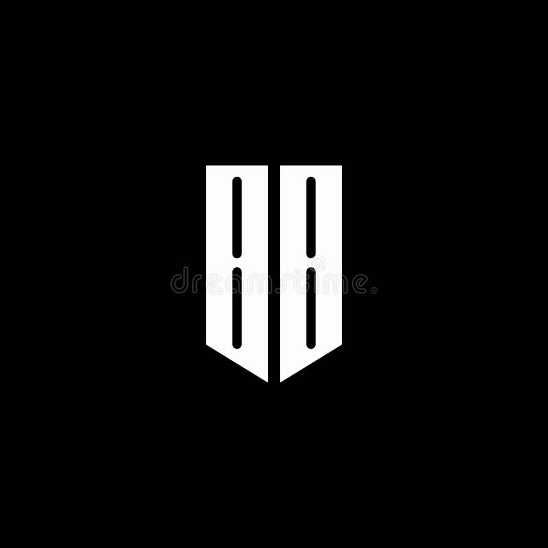 BB Logo Monogram with Emblem Style Isolated on Black Background Stock ...
