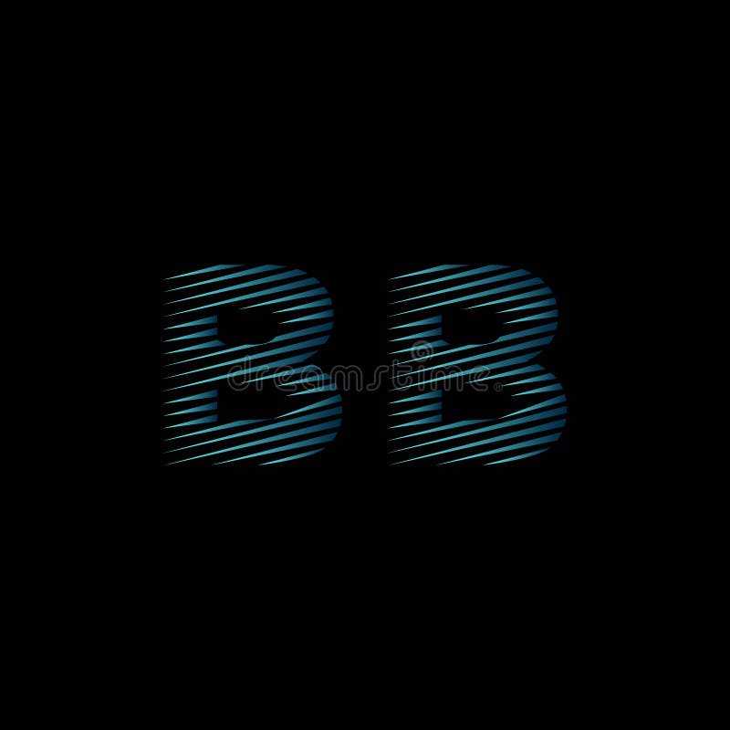 BB Monogram Lines Style Blue Light Vector Stock Vector - Illustration ...