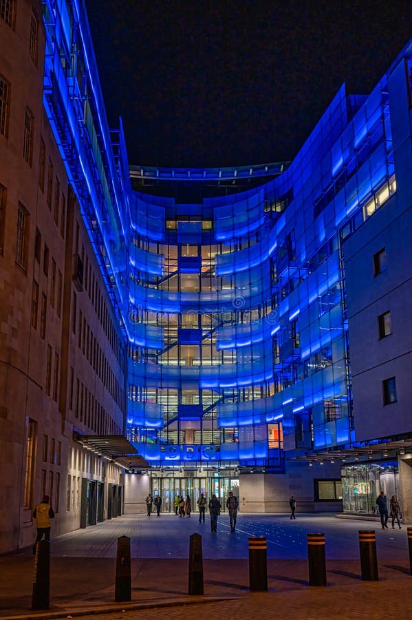 BBC Broadcasting House in Central London at Night Editorial Photography ...