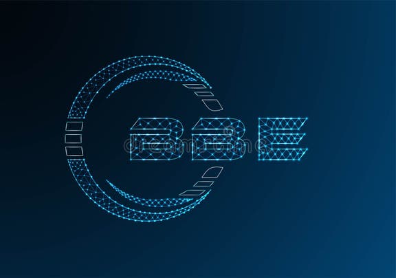BBE Low Poly Letter Logo Vector Design. BBE Lower Poly Logo Stock ...