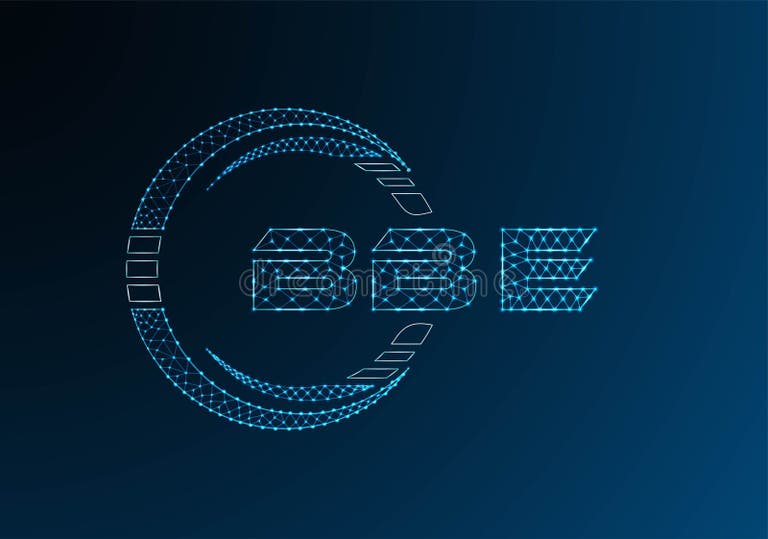BBE Low Poly Letter Logo Vector Design. BBE Lower Poly Logo Stock ...