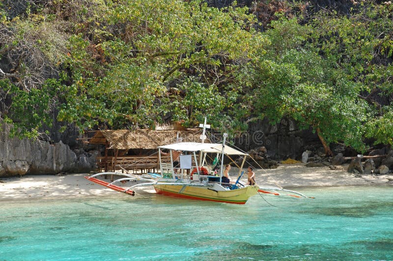 BBH Beach Boat and Hut in Coron, Palawan, Philippines Editorial ...