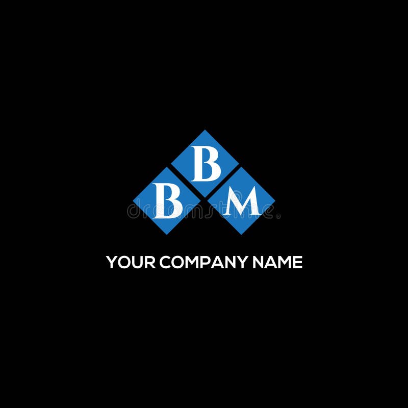 BBM Letter Logo Design on BLACK Background. BBM Creative Initials ...