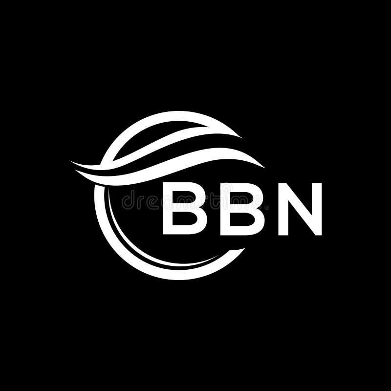 BBN Letter Logo Design on Black Background. BBN Creative Circle Letter ...