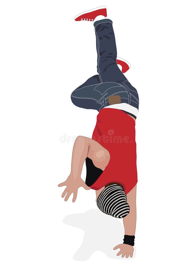 Bboy shows freeze stock vector. Illustration of cool - 28882527