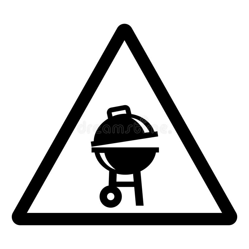 Bbq Barbeque Area Symbol Sign, Vector Illustration, Isolate on White ...