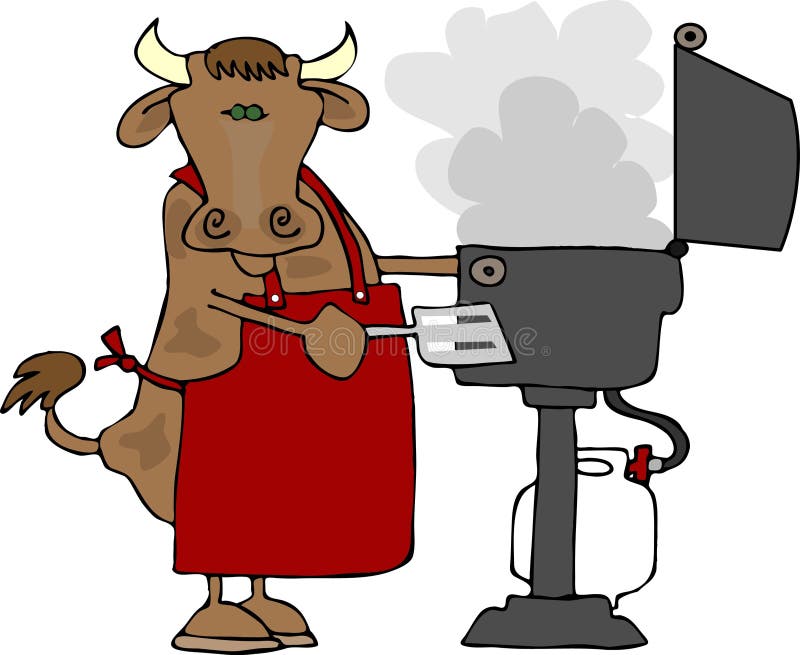 BBQ Beef stock vector. Illustration of steer, smoke, cattle - 1701555