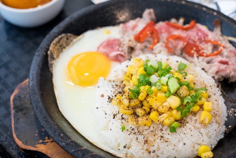 BBQ beef pepper rice stock image. Image of cuisine, stuffed - 81071305