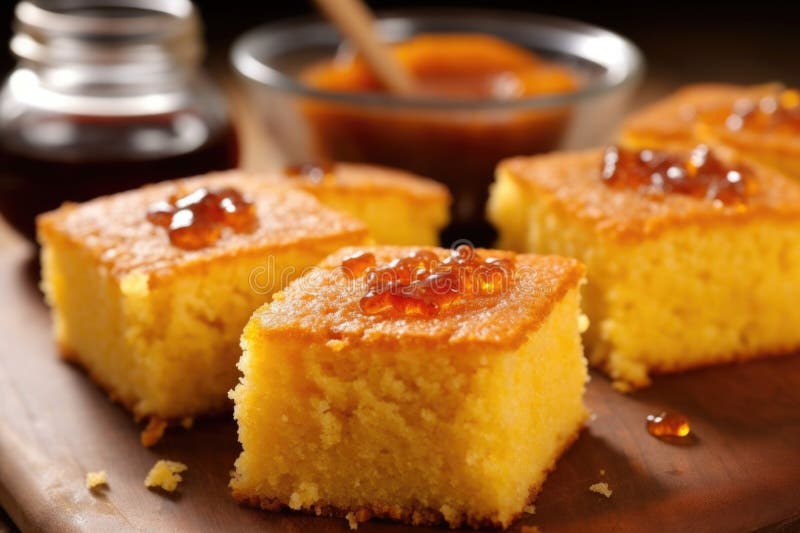 Bbq Cornbread with Kernels of Cooked Corn Visible Inside Stock Image ...