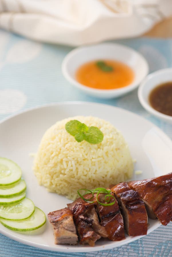 BBQ duck stock photo. Image of culture, thai, duck, rice - 67683586