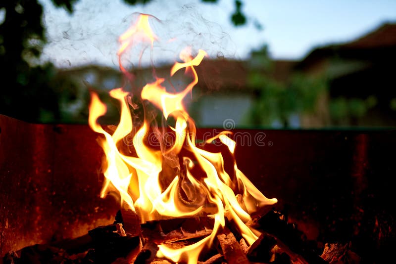 BBQ Fire Flames stock image. Image of light, empty, barbecue - 96701807
