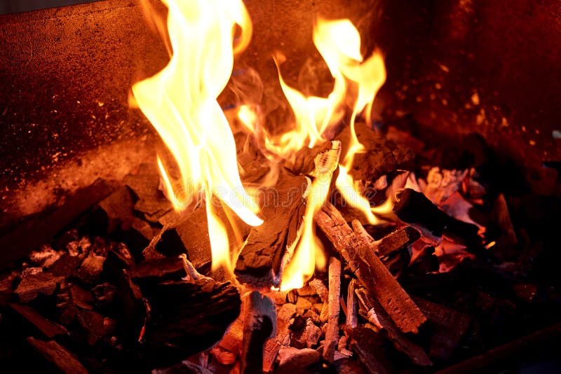 BBQ Fire Flames stock image. Image of food, cooking, meat - 96703033