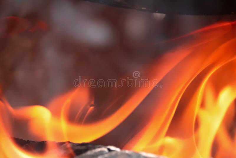 Bbq Fire,macro Texture Flame from the Burning Logs in the Fireplace ...