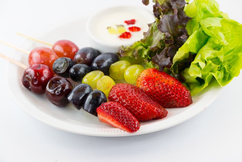 BBQ Fruit salad stock image. Image of slim, health, grapes - 44113499