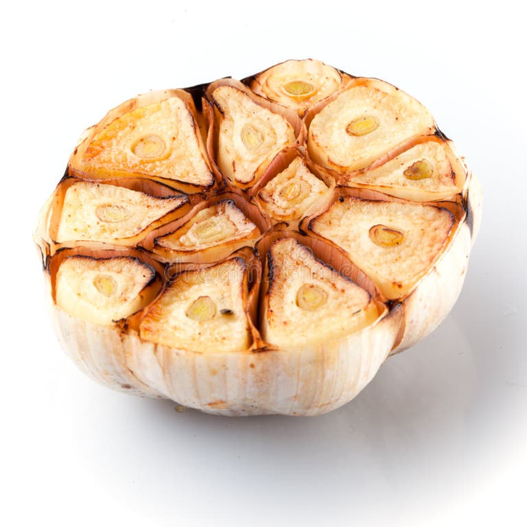 Bbq Garlic Isolated on White Stock Photo - Image of grill, organic ...
