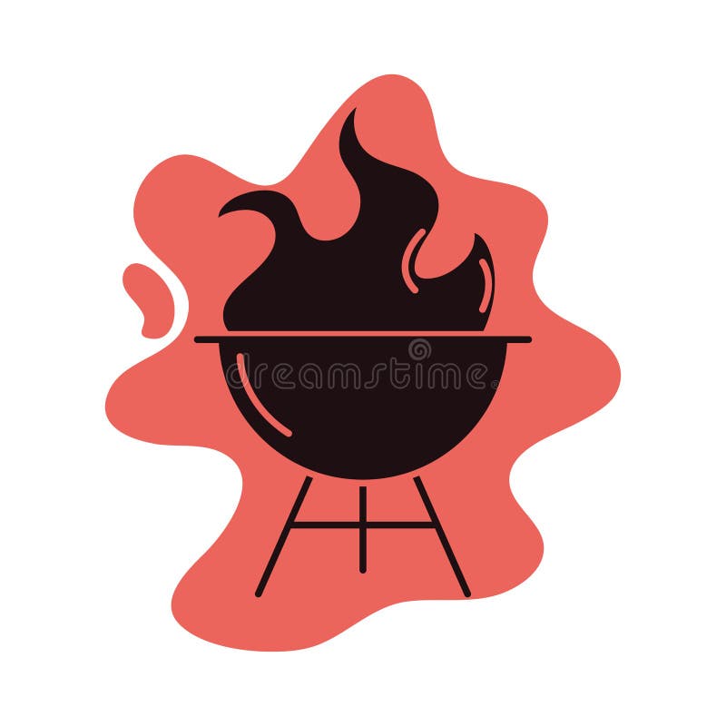 Bbq grill cooking stock vector. Illustration of fire - 255480195