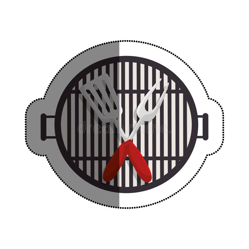 Bbq grill delicious food stock vector. Illustration of icon - 89732141