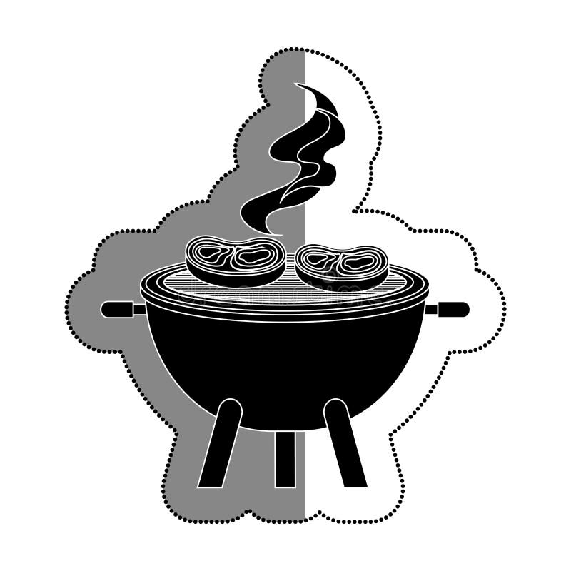 Bbq grill delicious food stock vector. Illustration of grid - 89732229